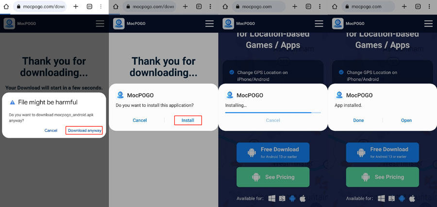 How to Use MocPOGO for Android